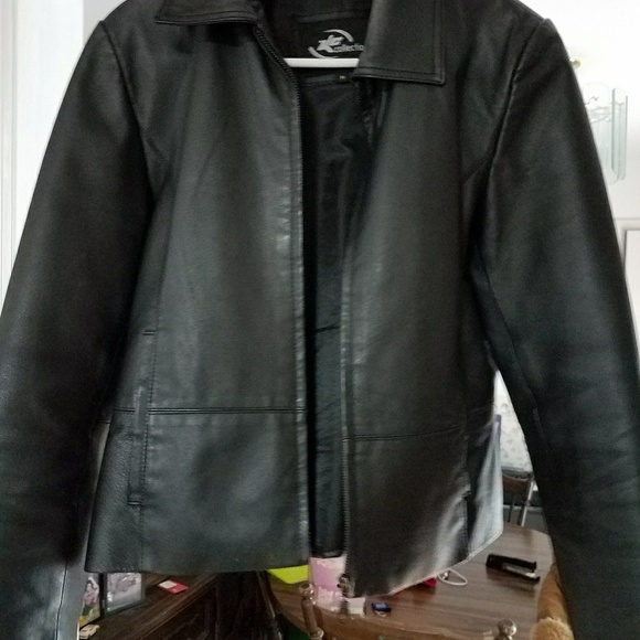 KC Collections | Jackets & Coats | Womens Black Leather Coat | Poshmark